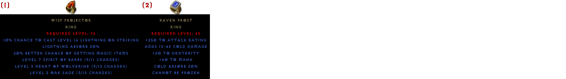 Perf Raven 20/250 Wisp 20/20 - Topic - d2jsp