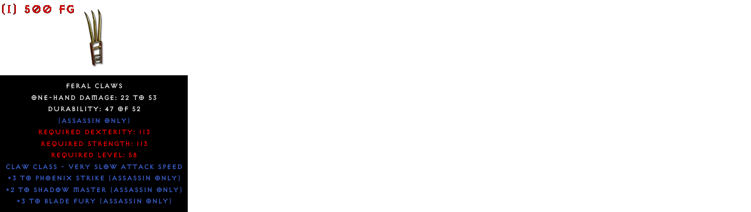 Suwayyah Feral Or Runic 3+ Blade Fury Claw Base - Topic - d2jsp