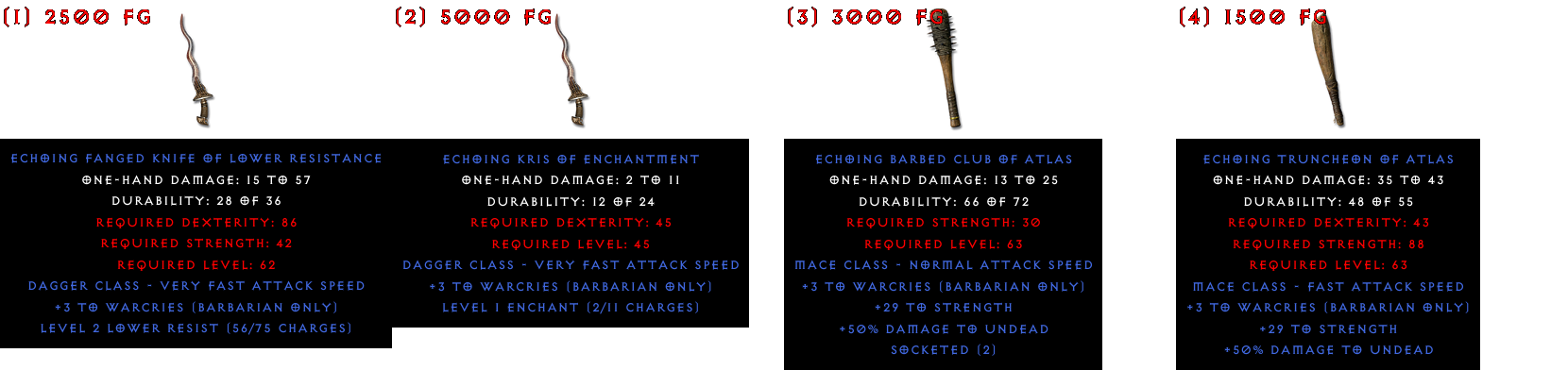 ~ Top Tier Bo Barb Stuff ~ - Topic - d2jsp