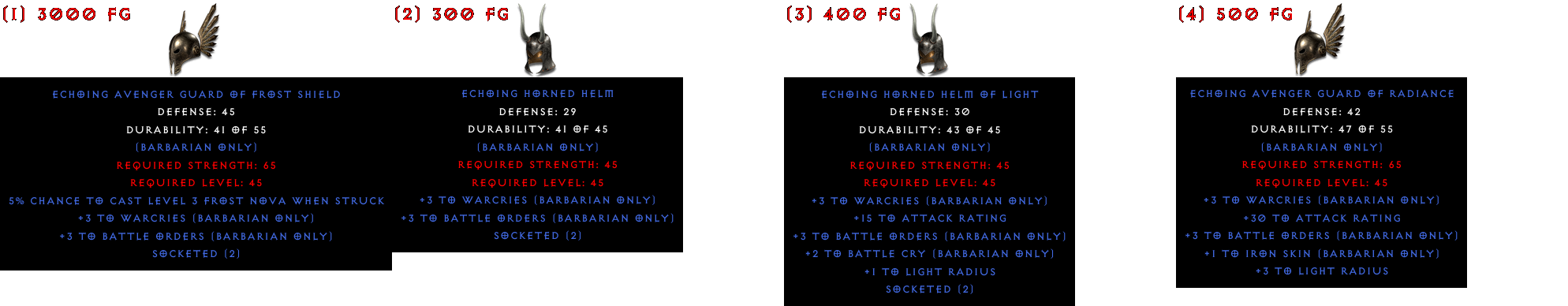 ~ Top Tier Bo Barb Stuff ~ - Topic - d2jsp