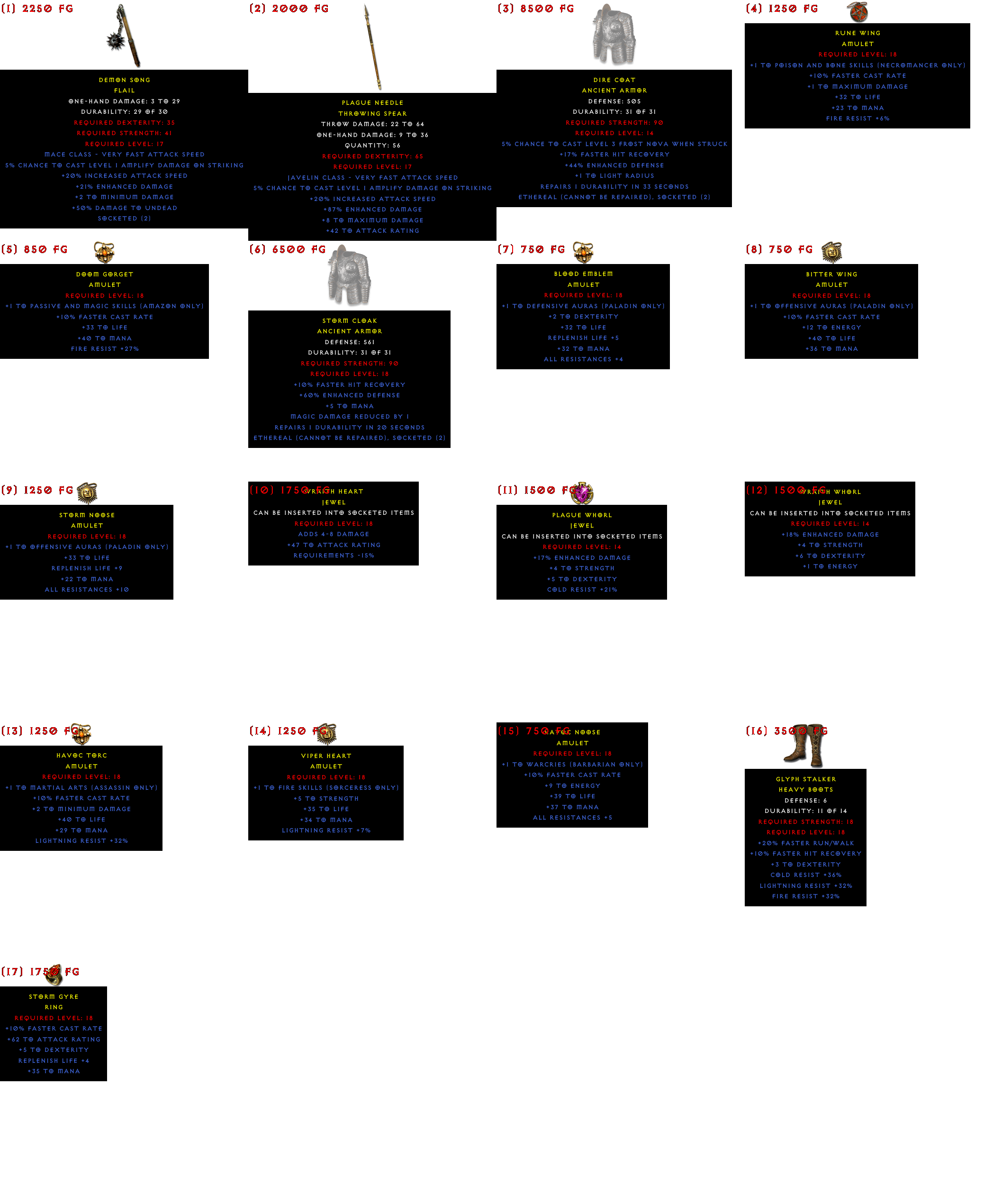 Level 18 Lld Items - Topic - d2jsp