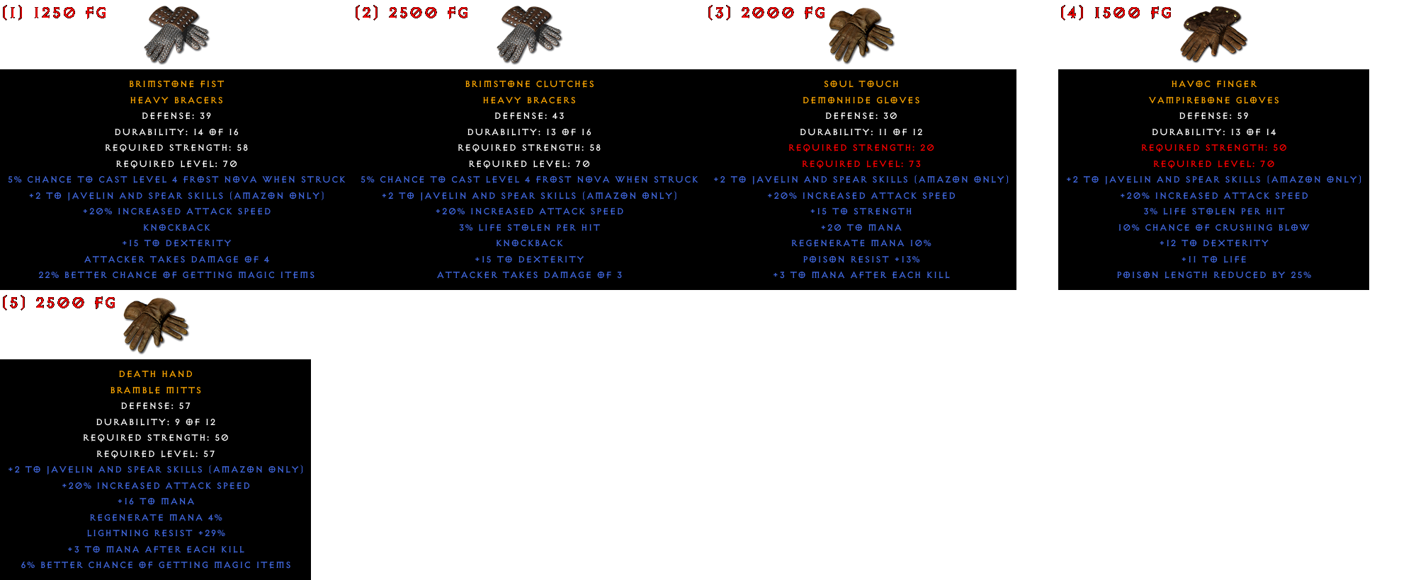 5x Sick Zon Gloves - Topic - d2jsp