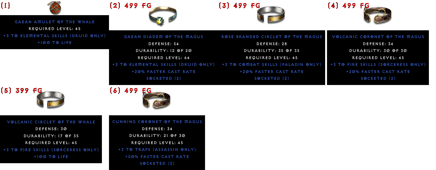 3 20 2os And 3 100 Life Circlets And Amulets! - Topic - d2jsp