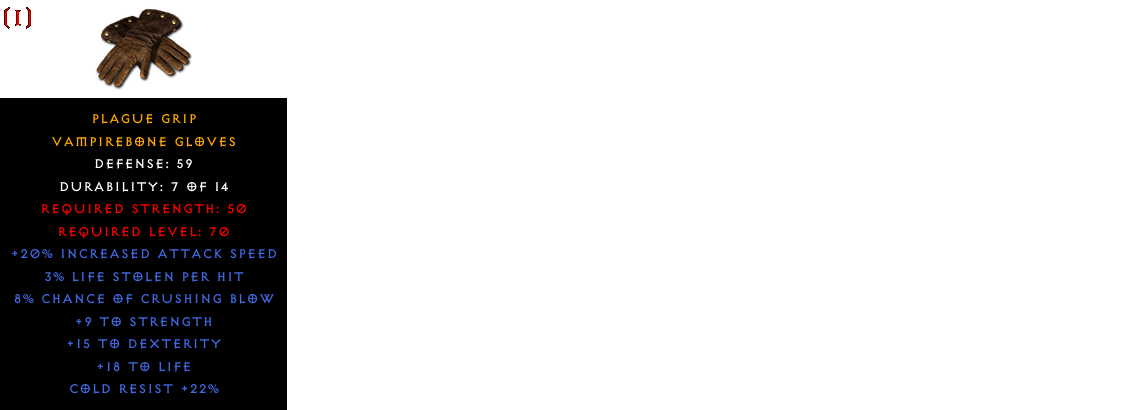 Auradin Iso List - Topic - d2jsp