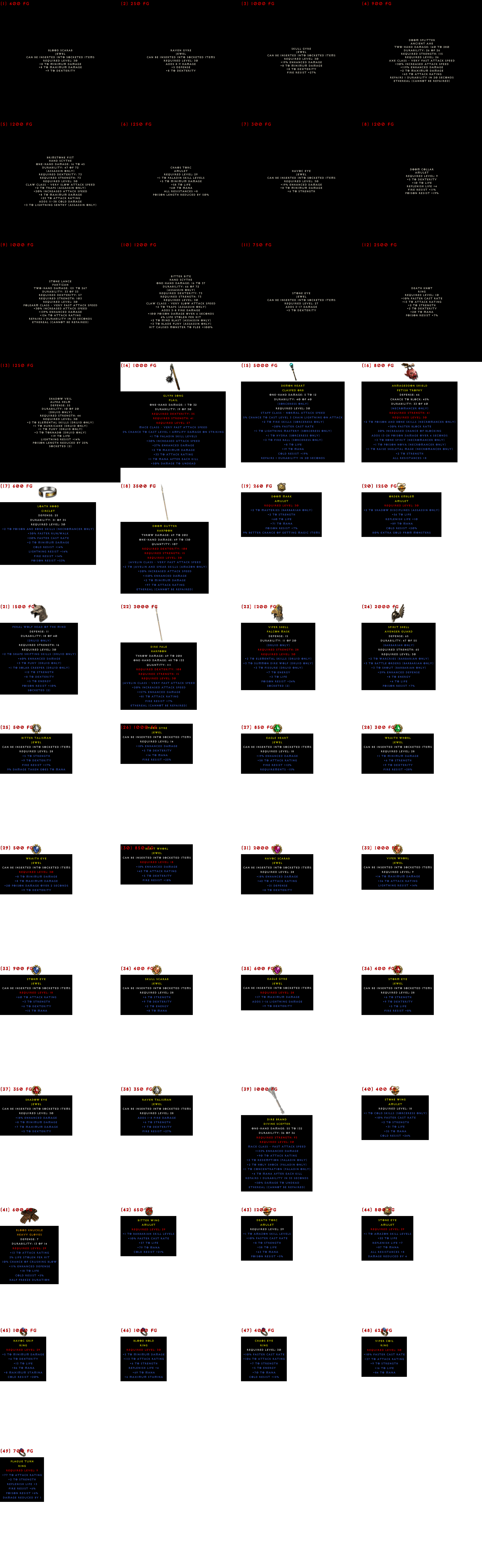 ~ Big Lld Ft List With Bins ~ - Topic - d2jsp