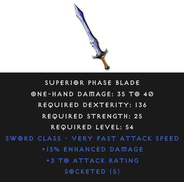 Perfect Grief Base 15/3 Phase Blade 5os - Topic - d2jsp